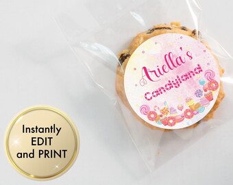 Candyland Thank You Labels - Etsy