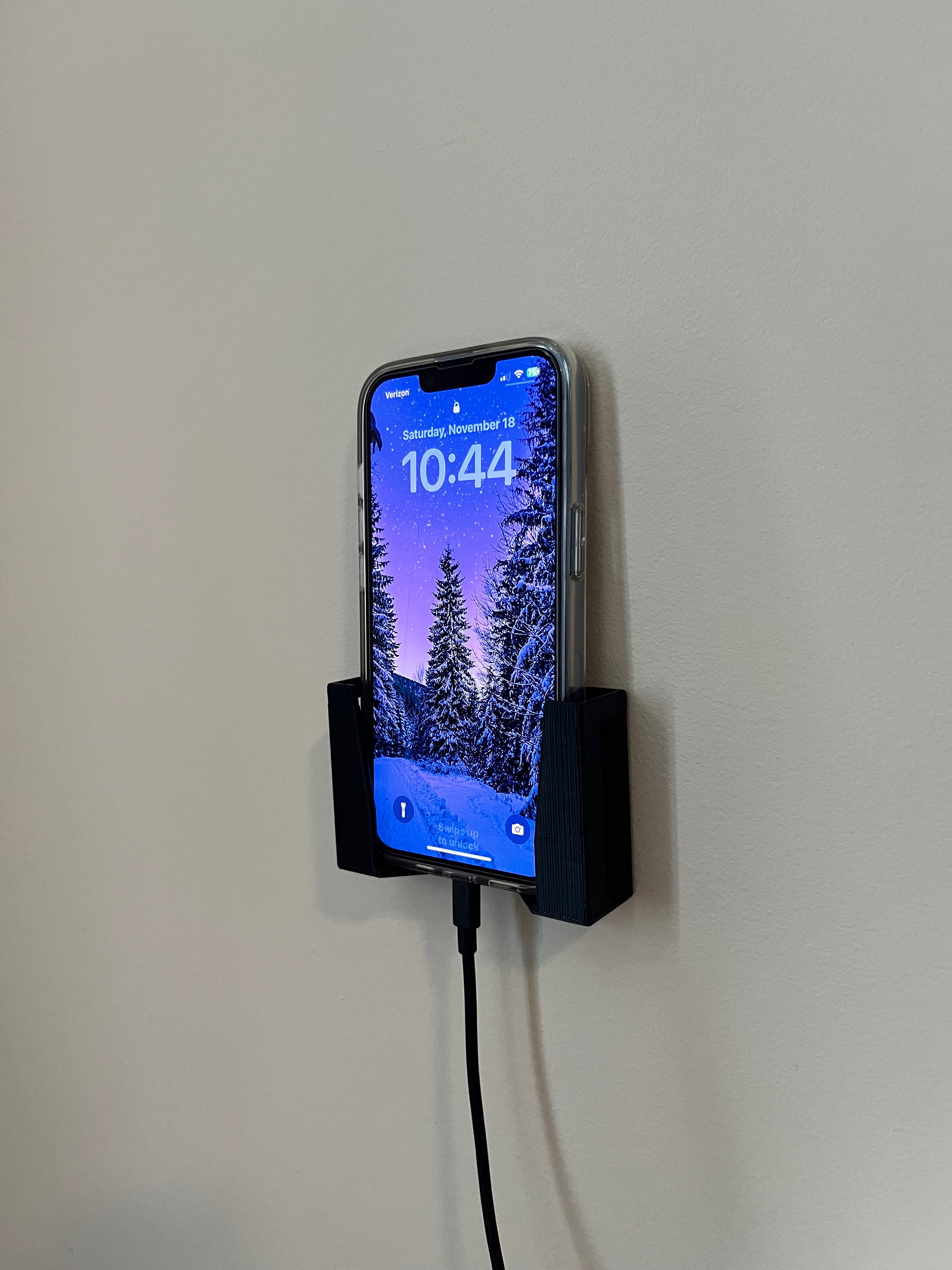 STL File Phone Holder (wall Mount) - Etsy