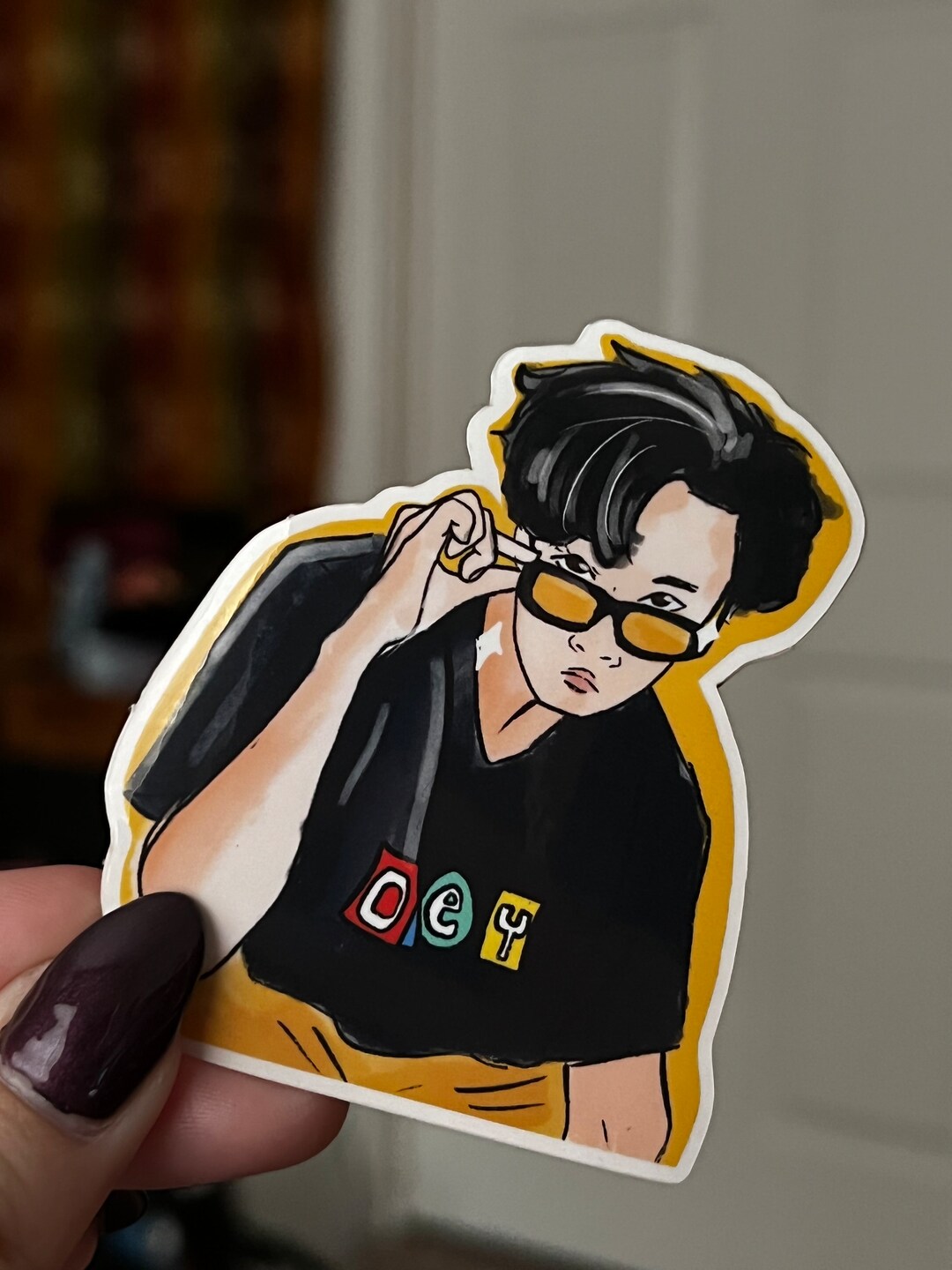 BTS J Hope Transparent Sticker - Etsy