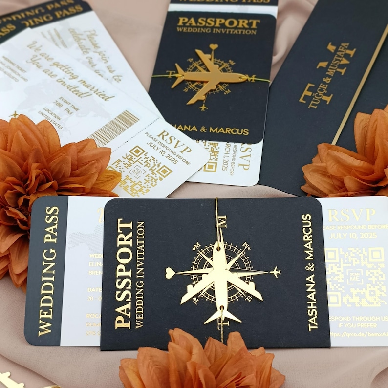 Passport Wedding Invite, Pasaport Wedding Invitation, Pasaport ...
