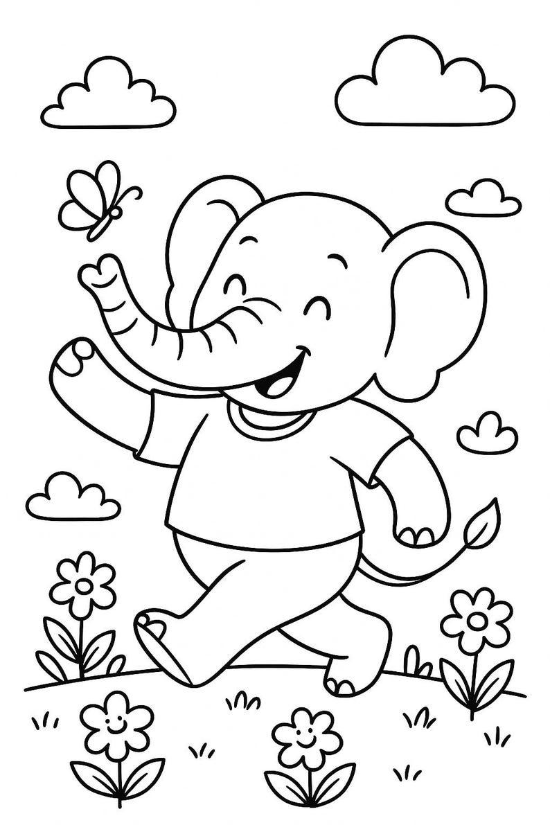 5 Silly Animals Coloring Pages - Etsy