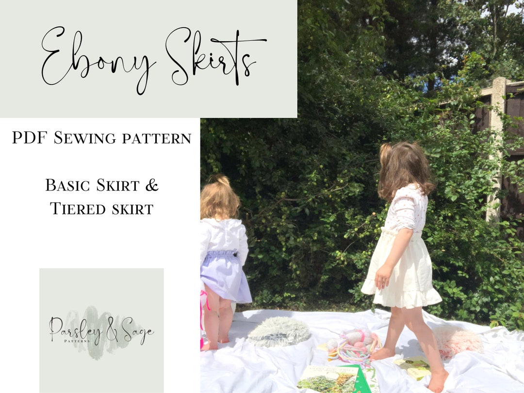 Ebony Skirts Digital Sewing Pattern | PDF Sewing Pattern | 1-10 Years ...