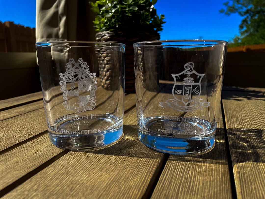 Custom Fraternity Engraved Whiskey Glass Gift for Greek Gift - Etsy