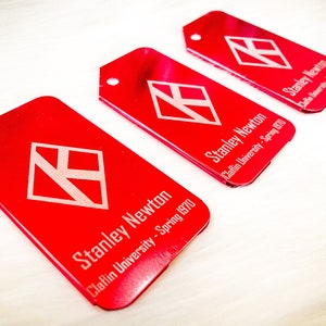 Custom Engraved Kappa Alpha Psi Luggage Tags Personalized Kappa Bag ...