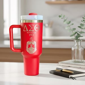 Delta Sigma Theta 40oz Tumbler With Handle, Standard or Personalized ...