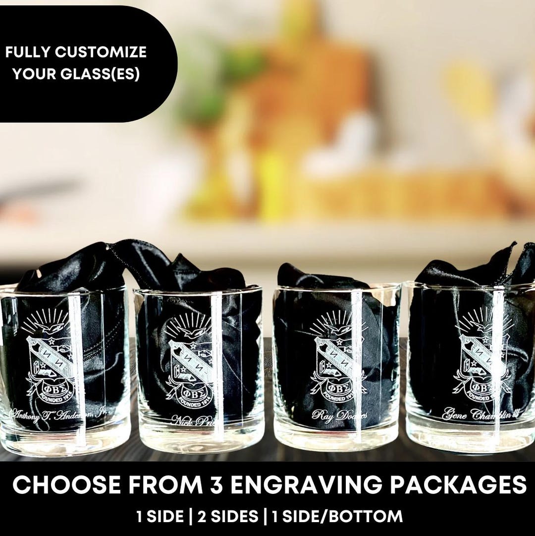 Custom Phi Beta Sigma Engraved Glasses, Custom Fraternity Barware ...