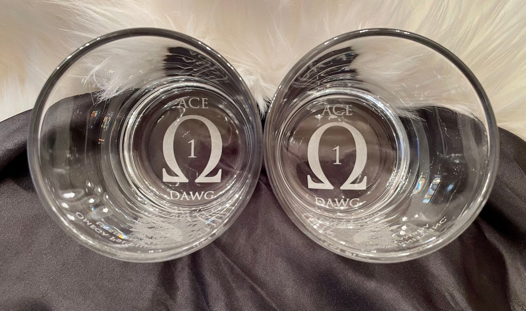 Custom Fraternity Engraved Whiskey Glass Gift for Greek Personalized ...