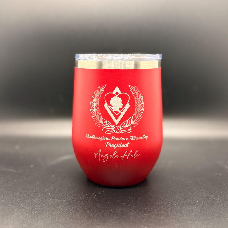 Kappa Alpha Psi 12oz Wine Tumbler, Standard or Personalized, Red ...