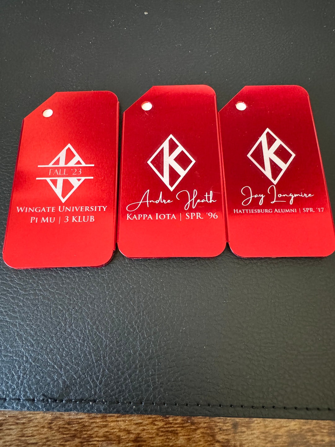 Custom Engraved Kappa Alpha Psi Luggage Tags Personalized Kappa Bag ...