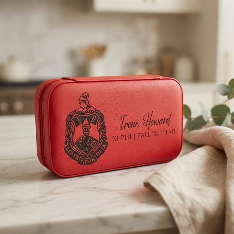 Custom Engraved Delta Sigma Theta Jewelry Box, Personalized Sorority ...