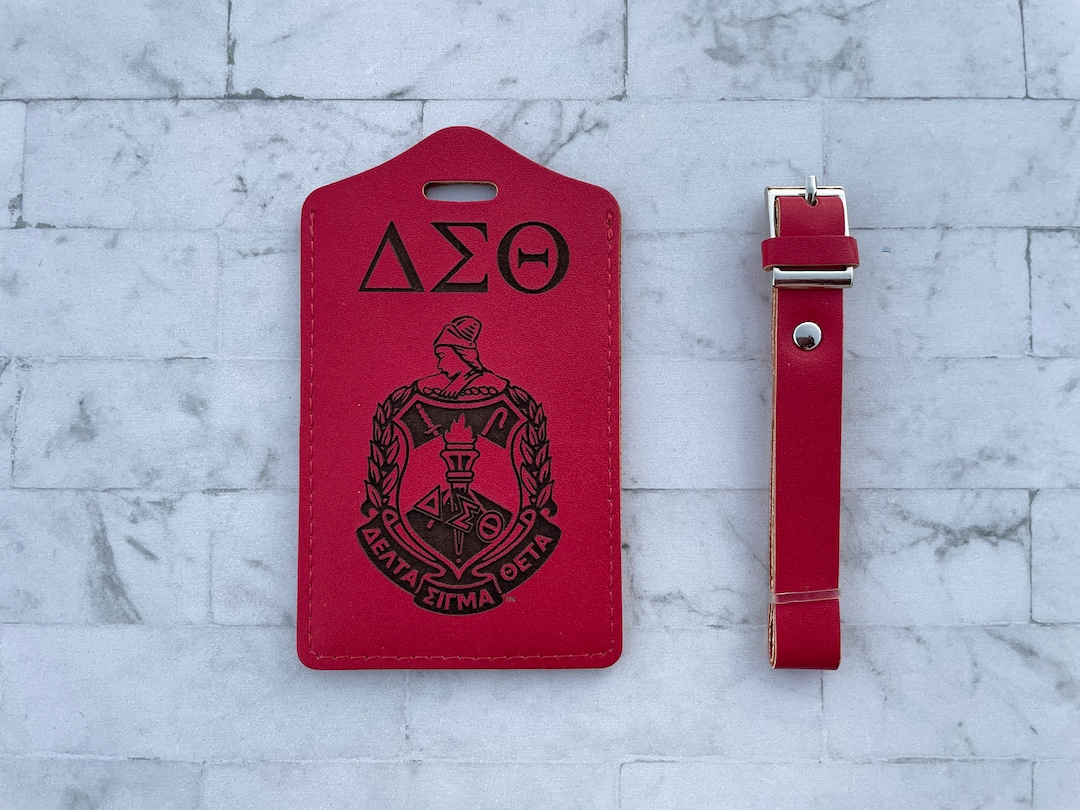 Custom Delta Sigma Theta Leather Luggage Tags - Etsy