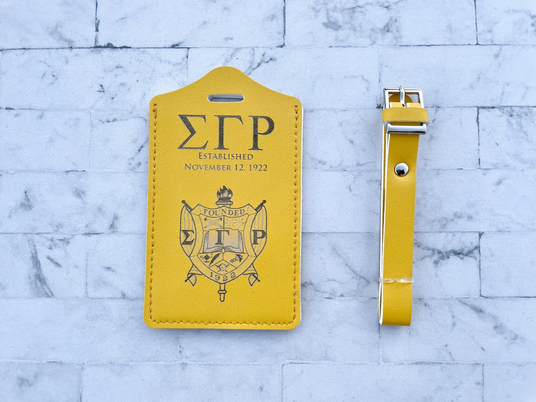 Custom Sigma Gamma Rho Leather Luggage Tags - Etsy