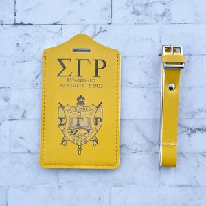 Custom Sigma Gamma Rho Leather Luggage Tags - Etsy