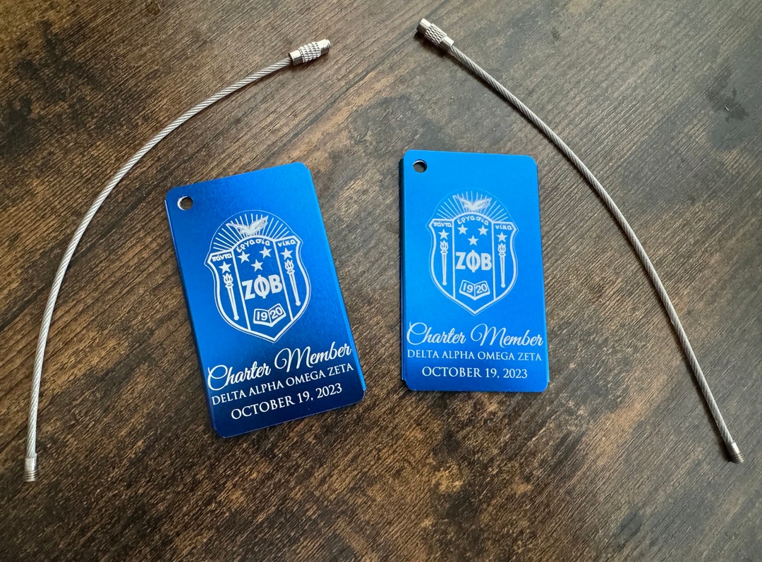 Custom Zeta Phi Beta Luggage Tag Gift for Zeta Personalized Zeta Bag ...