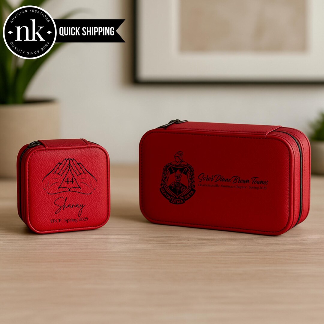 Custom Engraved Delta Sigma Theta Jewelry Box, Personalized Sorority ...