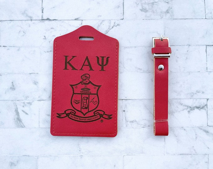 Custom Kappa Alpha Psi Leather Luggage Tags Personalized Kappa Bag Tags ...