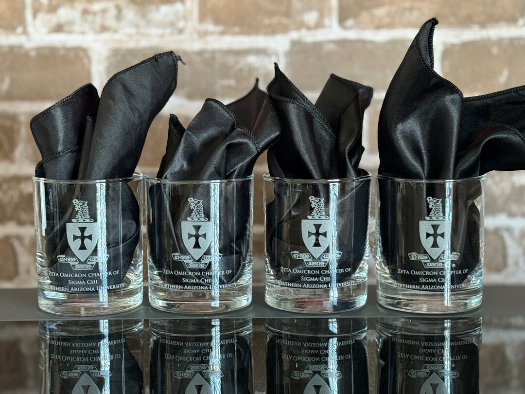 Sigma Chi Custom Fraternity Engraved Drinking Glasses | Gift for Greek ...