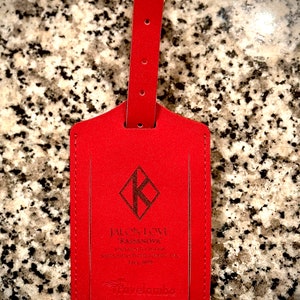 Custom Kappa Alpha Psi Leather Luggage Tags | Personalized Kappa Bag ...