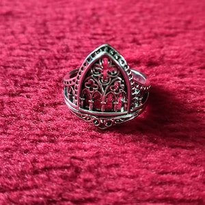 Cathedral Window Adjustable Ring/window Ring/vintage Style - Etsy