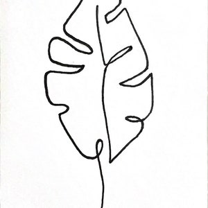 Line Art - One Line Leaf - Etsy