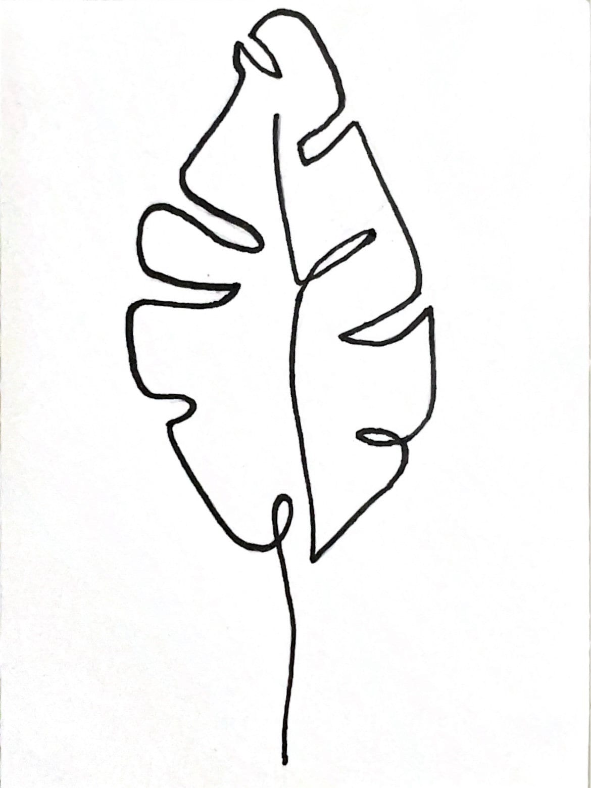 Line Art - One Line Leaf - Etsy