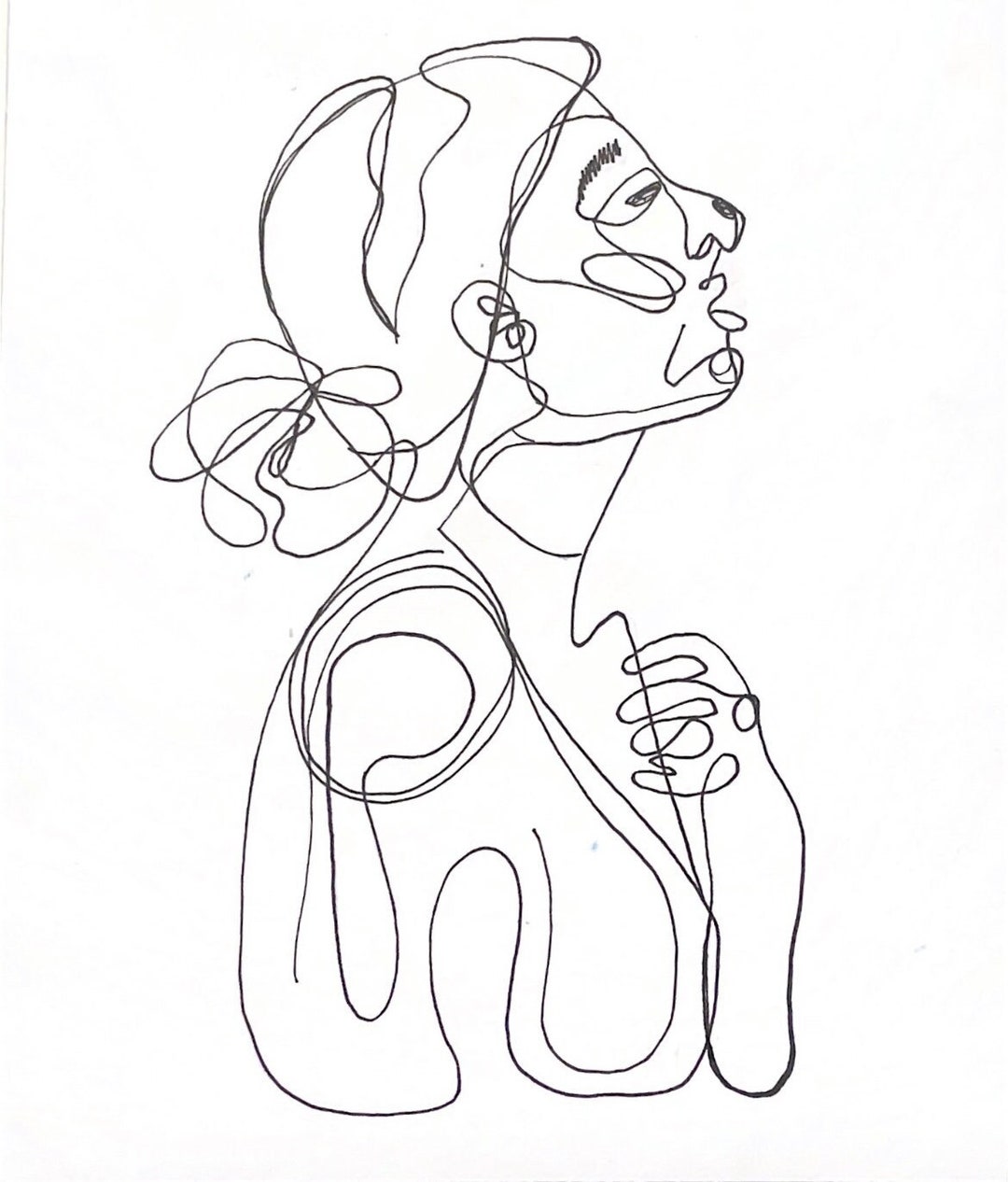 Line Art - Abstract Woman - Etsy
