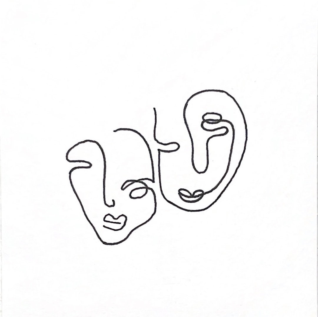 Line Art - Abstract Faces - Etsy