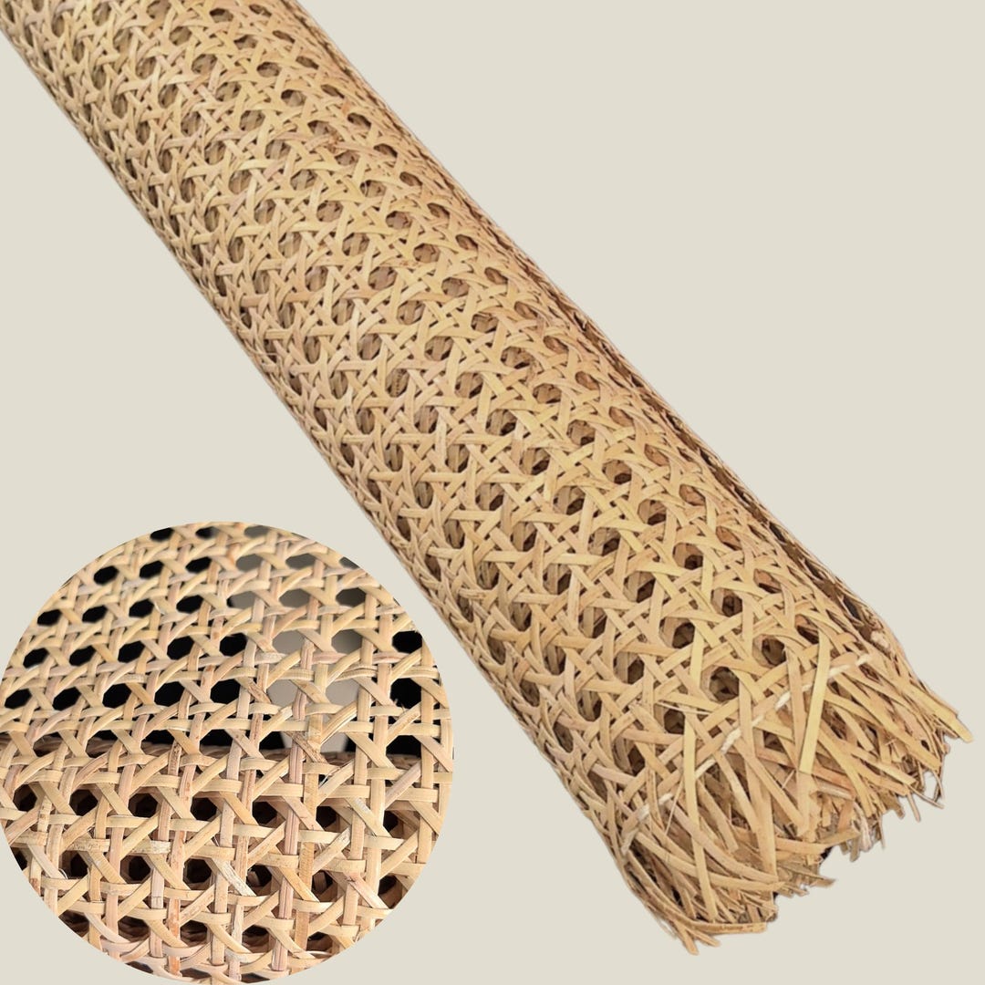 Rattan Webbing Cane Octagon Mesh Repair 100%natural Wick Cane 50cm Wide ...