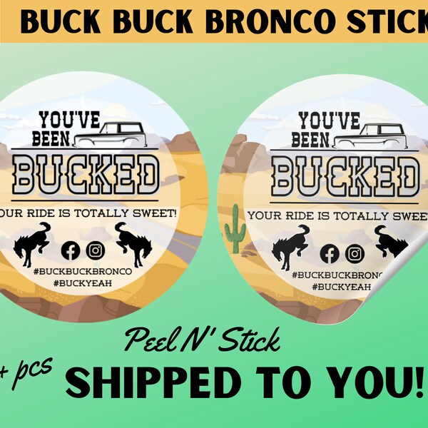 Buck Buck Bronco Tags Printable - Etsy
