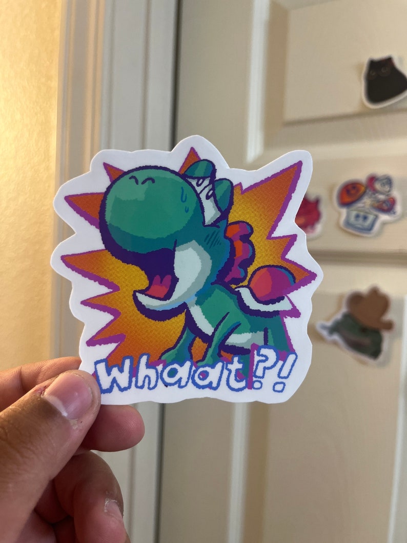 Yoshi What Mario Party Sticker - Etsy