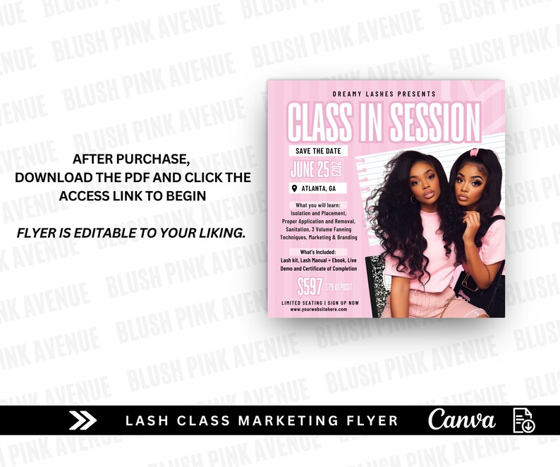 Lash Class Flyer Lash Tech Flyer Lash Course Flyer Diy - Etsy