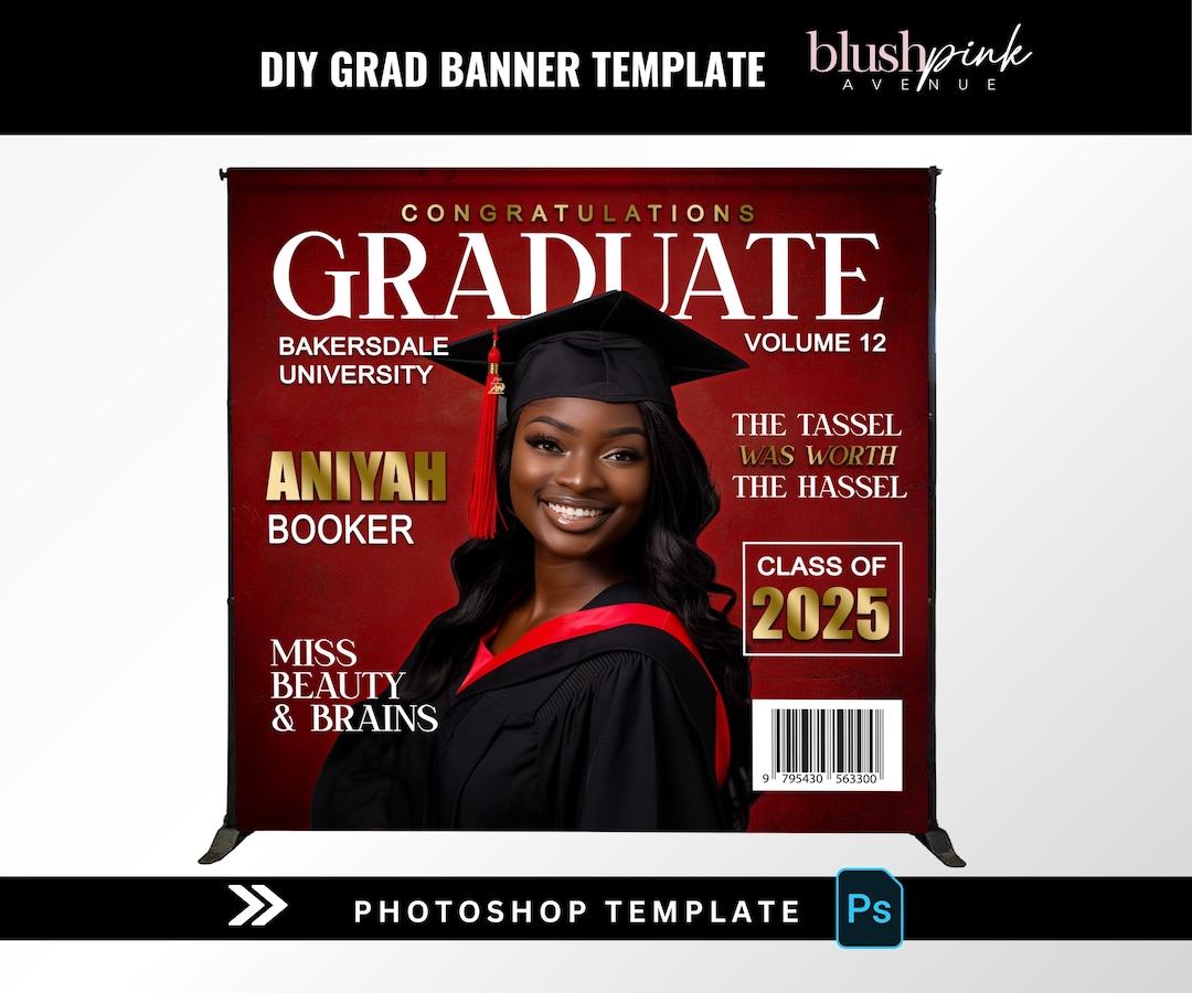 Photoshop Senior Graduate Large Banner, Step and Repeat Banner ...
