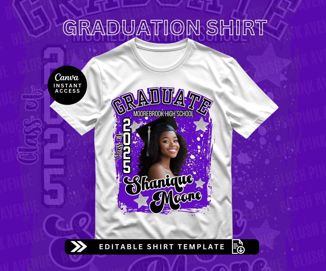 Graduation T-shirt Template for High School Sublimation Template, Cheer ...