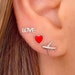 Sterling Silver LOVE Stud Earrings, Gold Plated Cute Small Word Love ...
