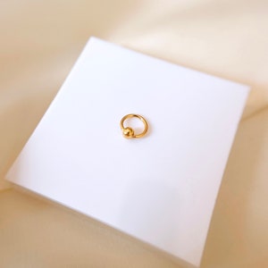 Ball Tragus Earring 22G Hoop in Sterling Silver, 6/8/10mm Hoop Helix ...