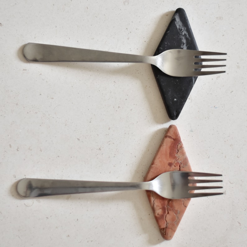Set of 6 Marble Cutlery Rest Marble Chopstick Rest Knife and Fork Rest ...