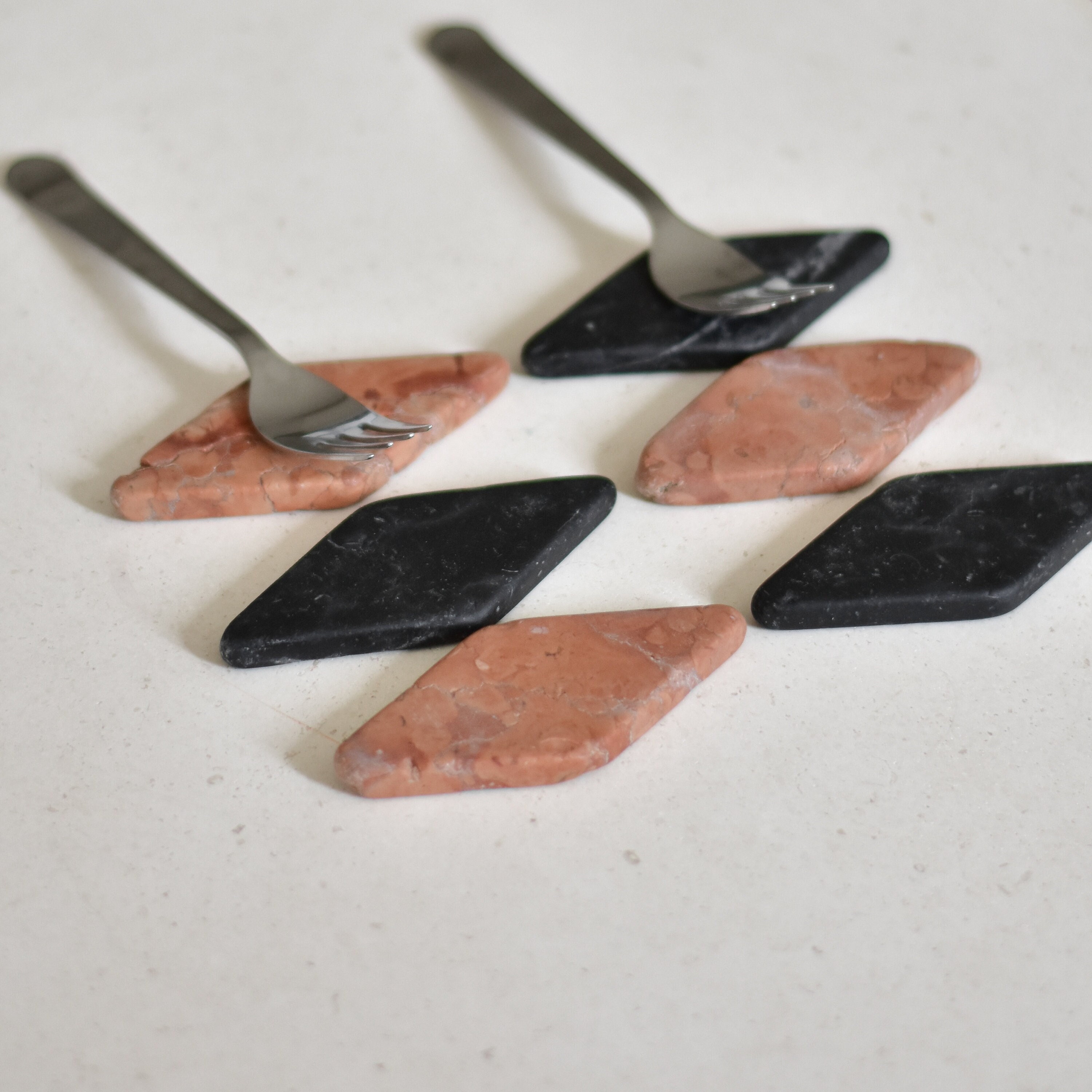 Set of 6 Marble Cutlery Rest Marble Chopstick Rest Knife and Fork Rest ...
