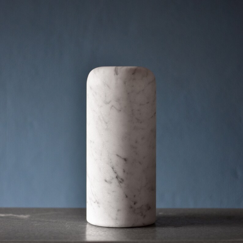 Carrara White Marble Round Base Small Marble Plinth Carrara White ...