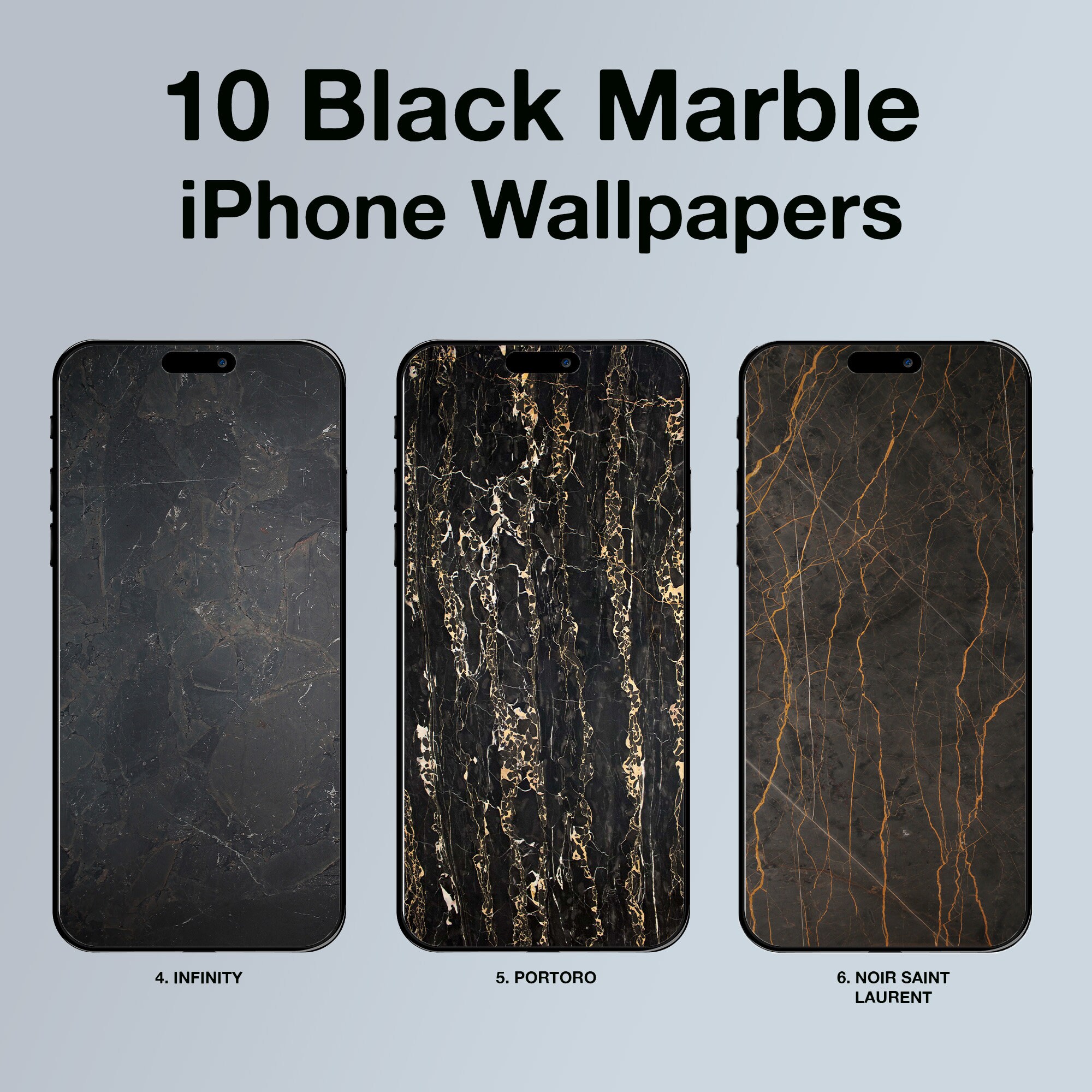 Black Marble Wallpaper for iPhone Marble iPhone Wallpaper - Etsy