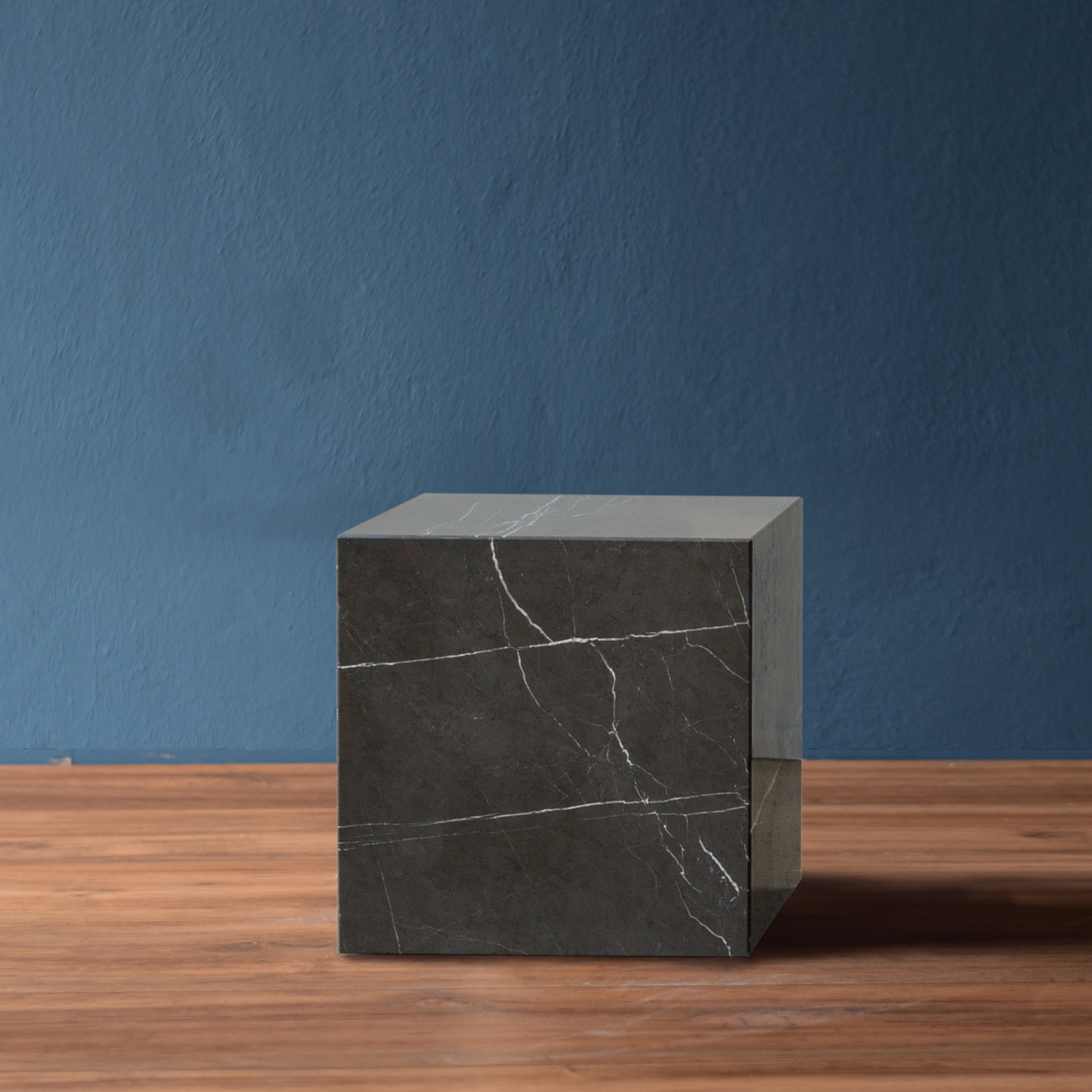 Grey Marble Plinth Side Table - Etsy