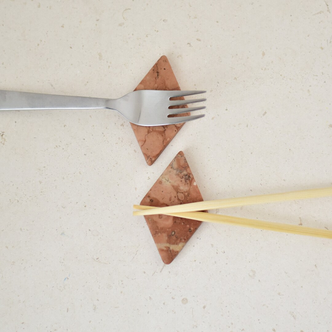 Set of 6 Red Marble Cutlery Rest Marble Chopstick Rest - Etsy