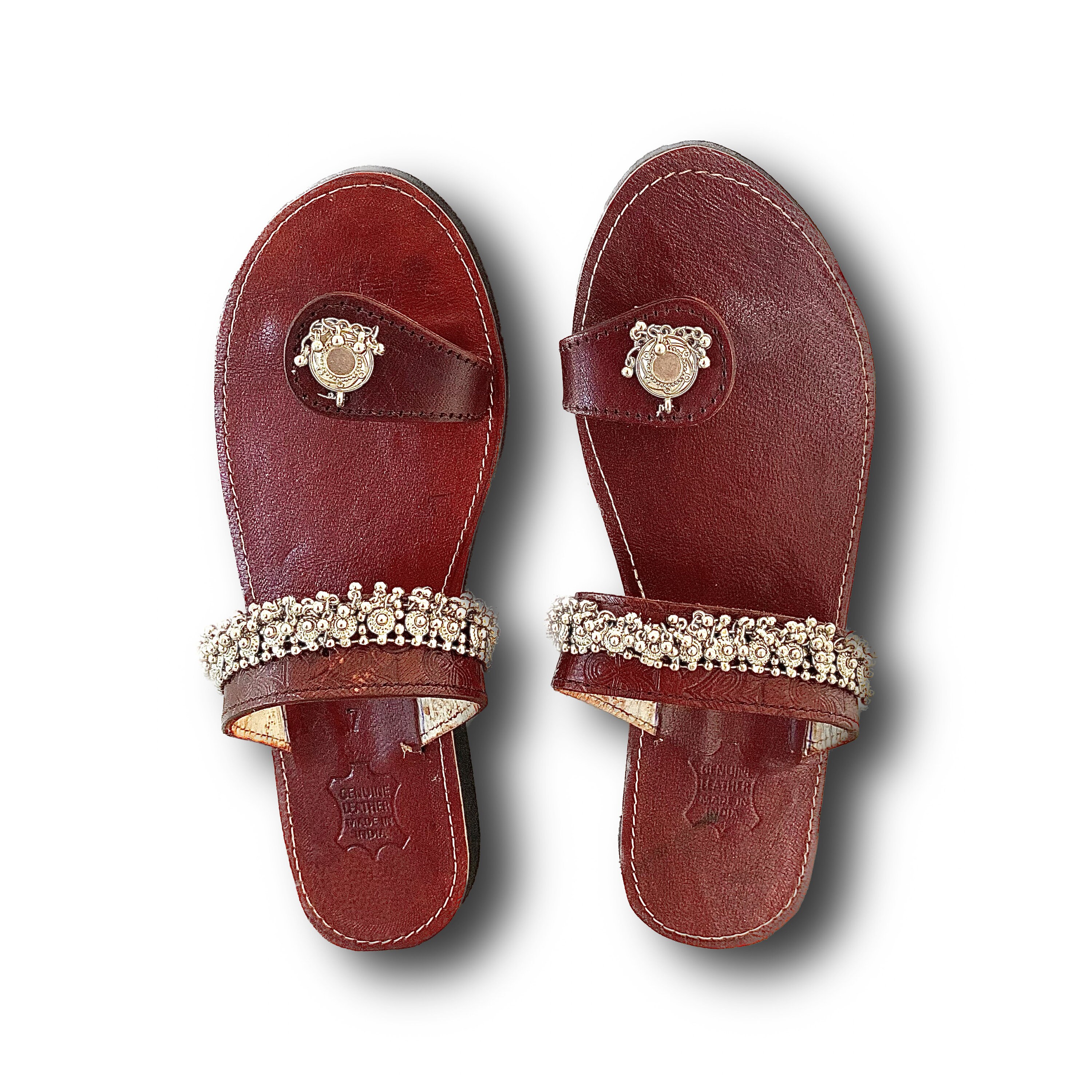 Indian Women Handmade Leather Sandals, Slippers for Women, Indian Flat ...
