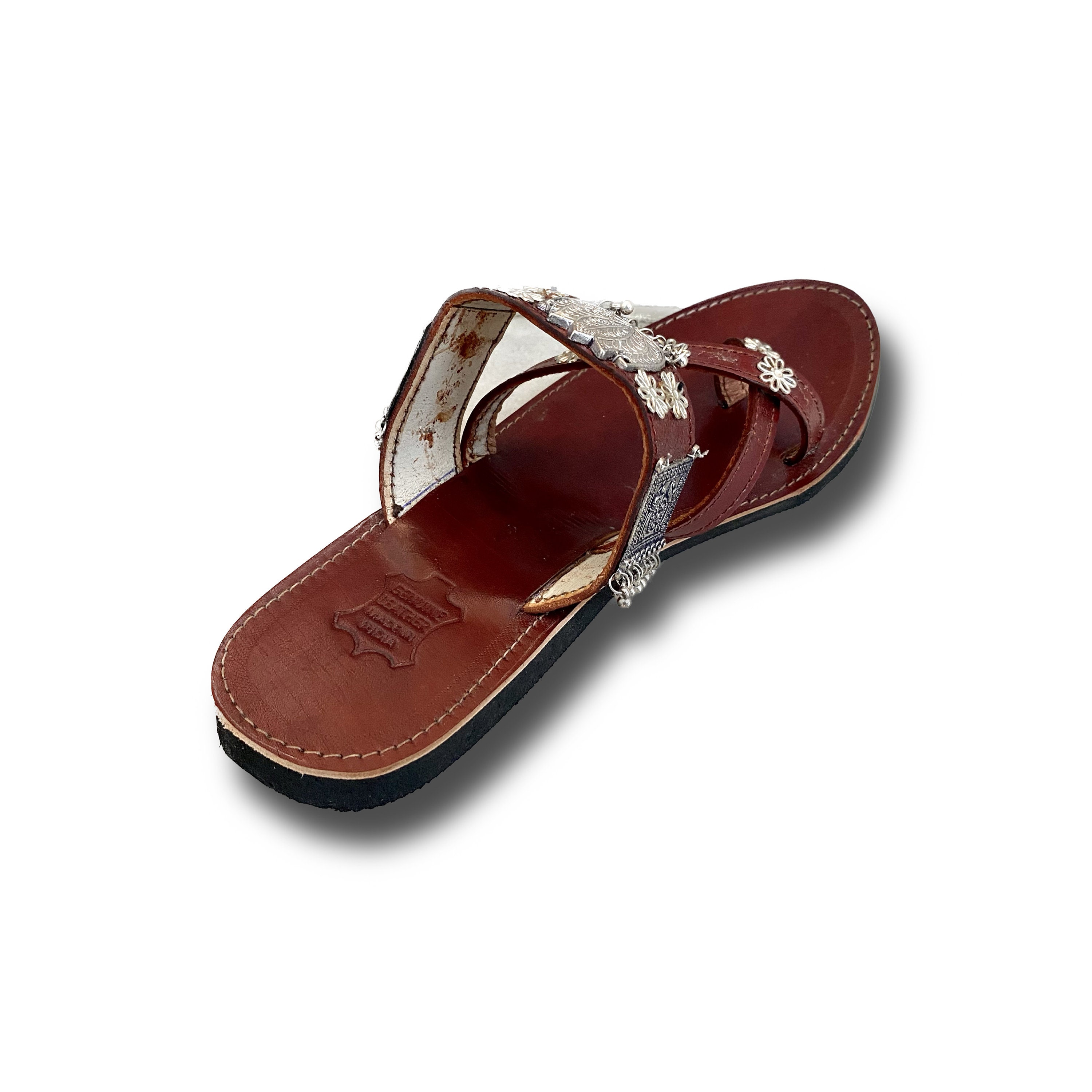 Indian Women Handmade Leather Sandals, Slippers for Women, Indian Flat ...