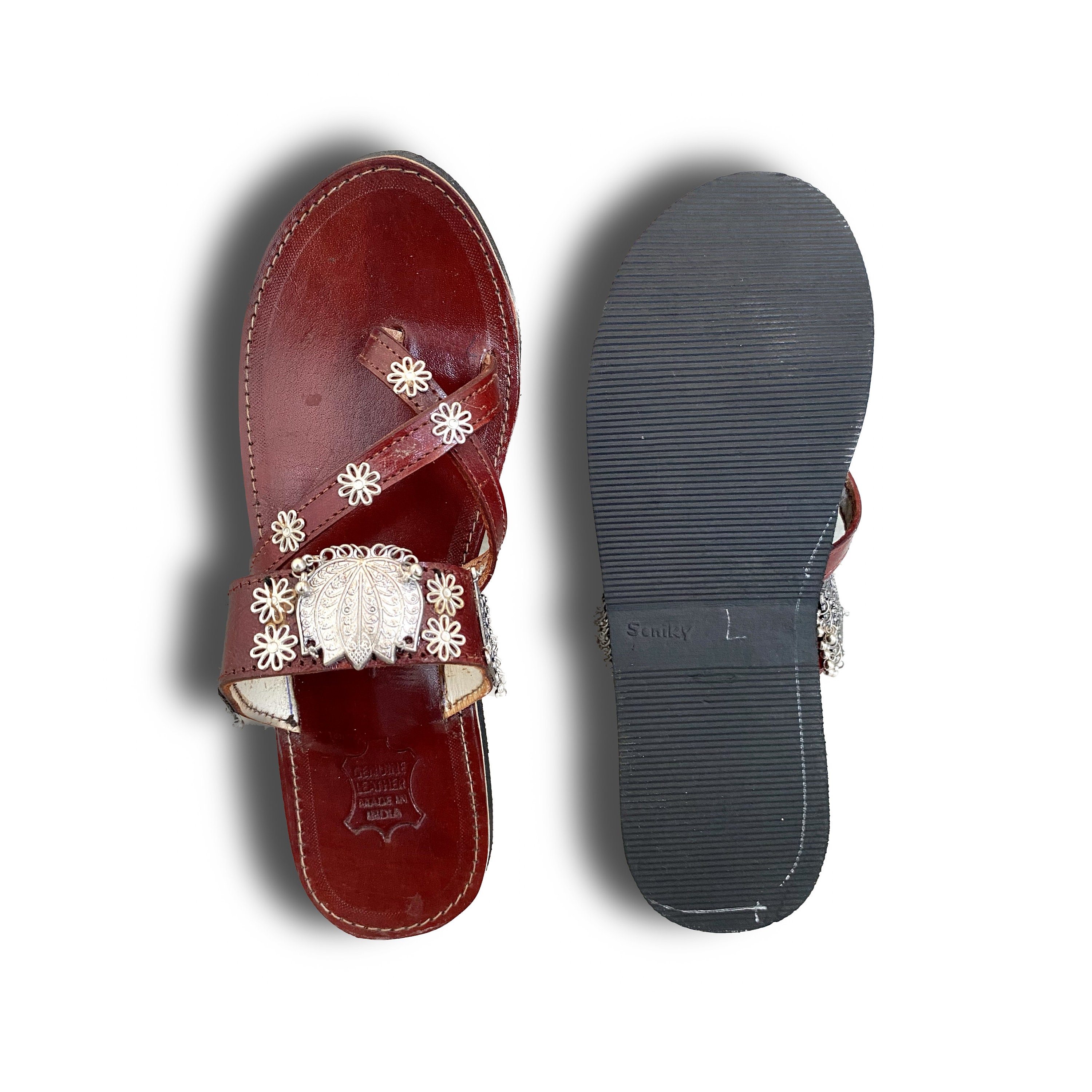 Indian Women Handmade Leather Sandals, Slippers for Women, Indian Flat ...