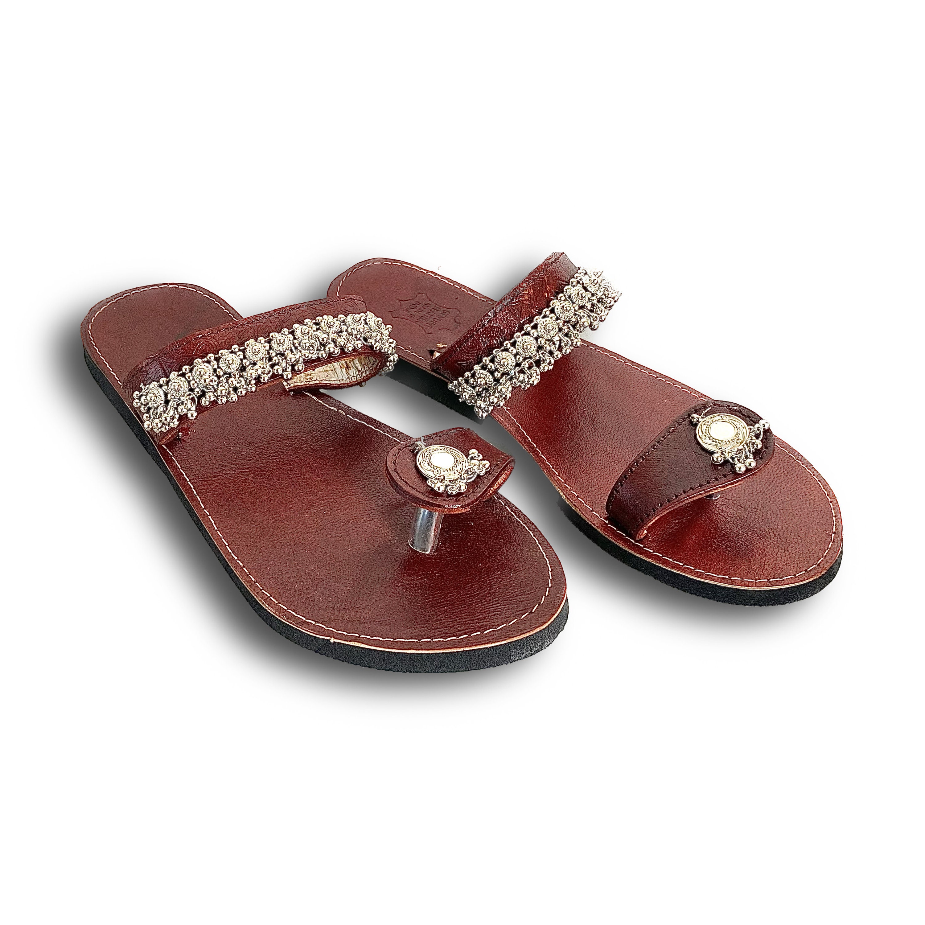 Indian Women Handmade Leather Sandals, Slippers for Women, Indian Flat ...