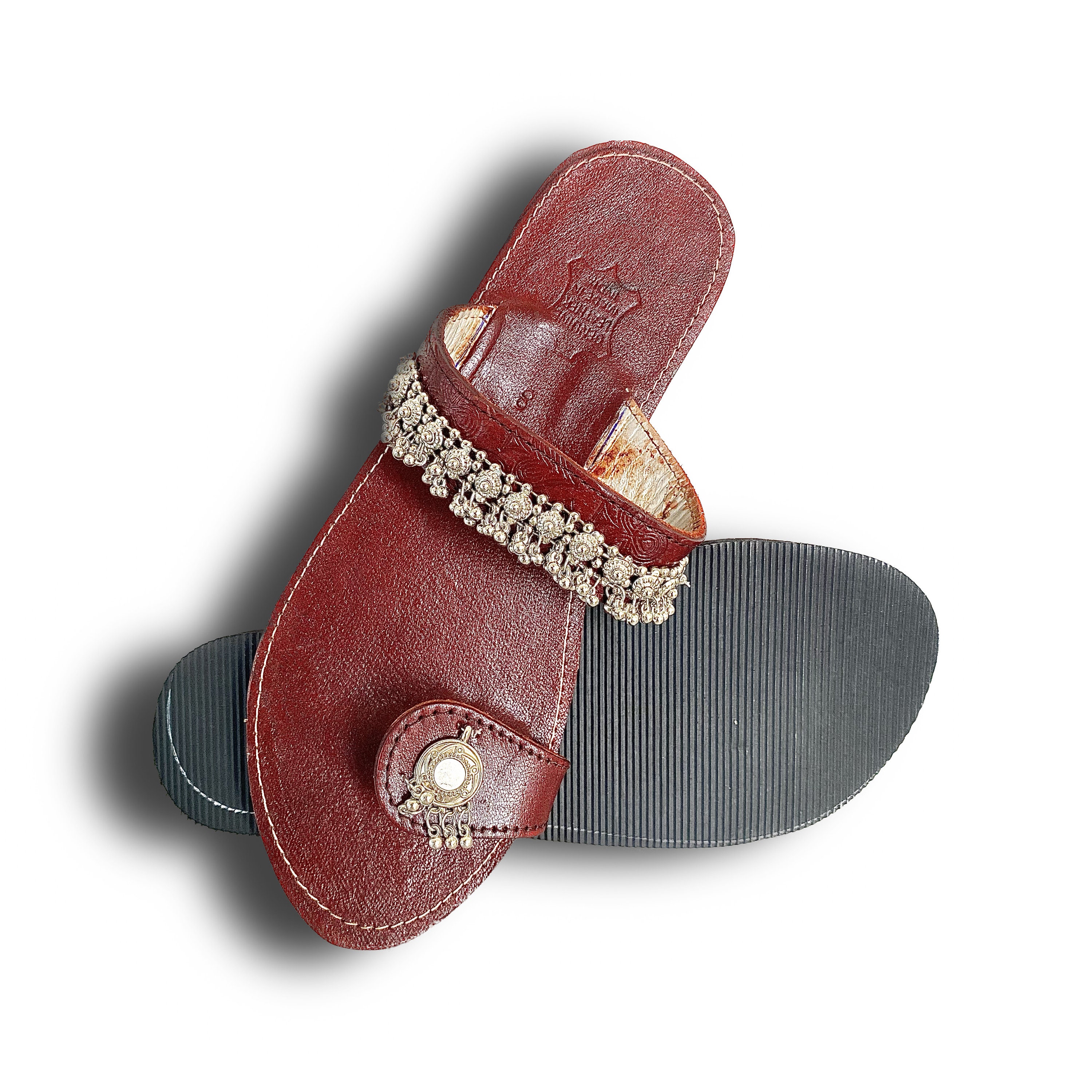 Indian Women Handmade Leather Sandals, Slippers for Women, Indian Flat ...