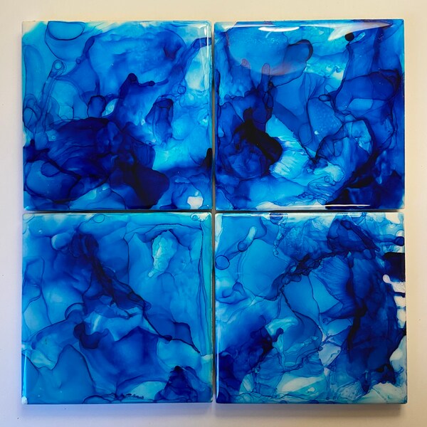 Alcohol Ink Tiles - Etsy