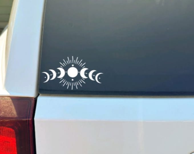 Holographic Moon Phase Decal, Moon Car Decal, Astrology Decal, Witchy ...