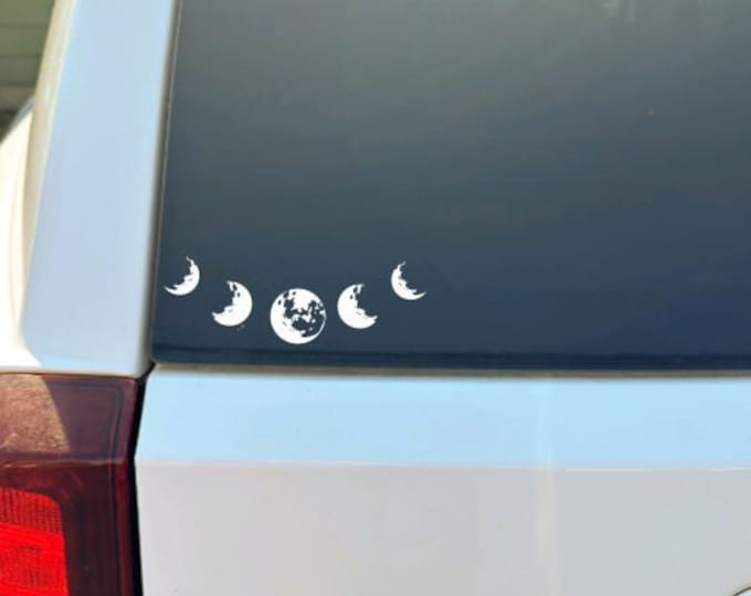 Holographic Moon Phase Decal, Moon Car Decal, Astrology Decal, Witchy ...