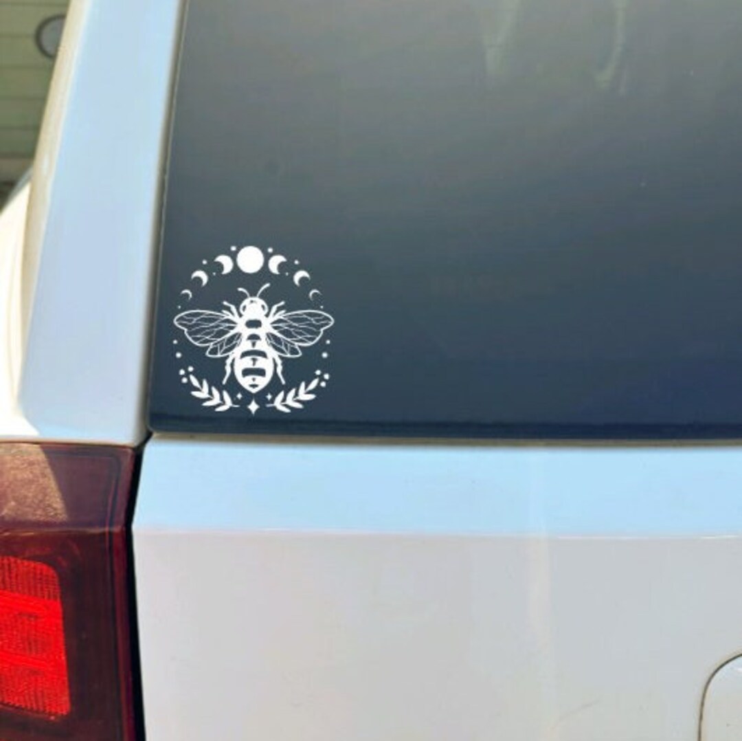 Bee Moon Decal, Magic Car Decal, Bee Car Decal, Witchy Decal, Gifts for ...